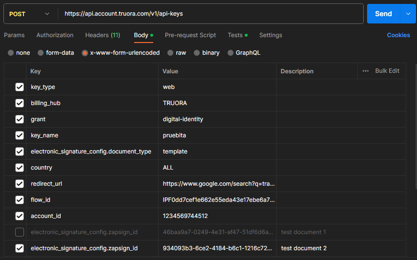 Dynamic document config in electronic signature